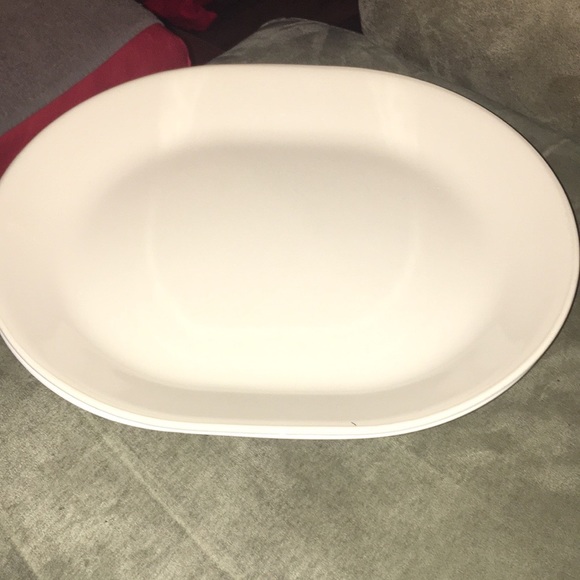 Corelle | Kitchen | Vintage Corelle Solid Winter White Platter Oval ...